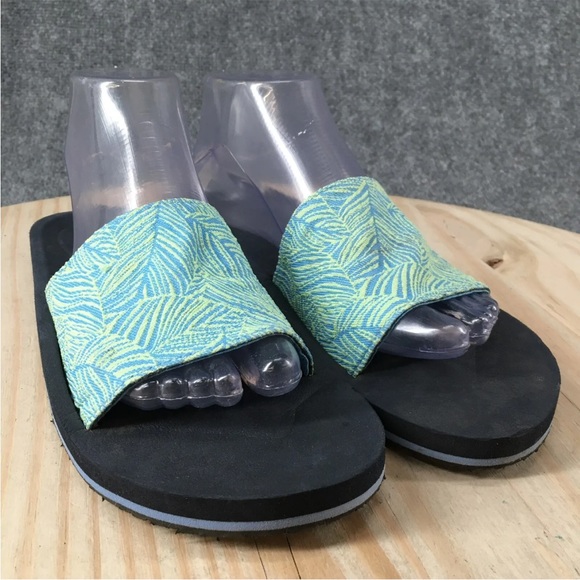 L.L. Bean | Shoes | Ll Bean Maine Palm Leaf Print Slide Sandals Womens ...